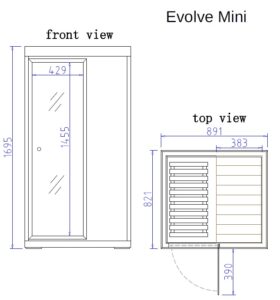 Small Infrared Sauna | Evolve Mini | Sun Stream Saunas